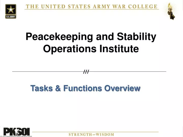 PPT - Peacekeeping and Stability Operations Institute PowerPoint ...