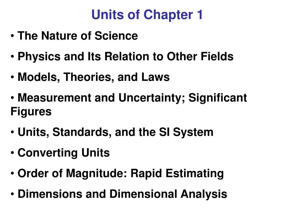 Ppt Chapter 1 Introduction Measurement Estimating Powerpoint Presentation Id 6203875