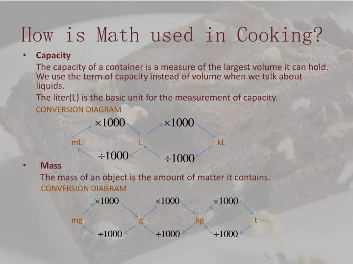 PPT - How is Math used in Cooking? PowerPoint Presentation, free ...