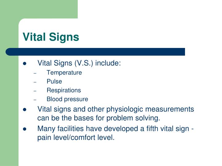 PPT - Vital Signs Chapter 11 PowerPoint Presentation - ID:6206308