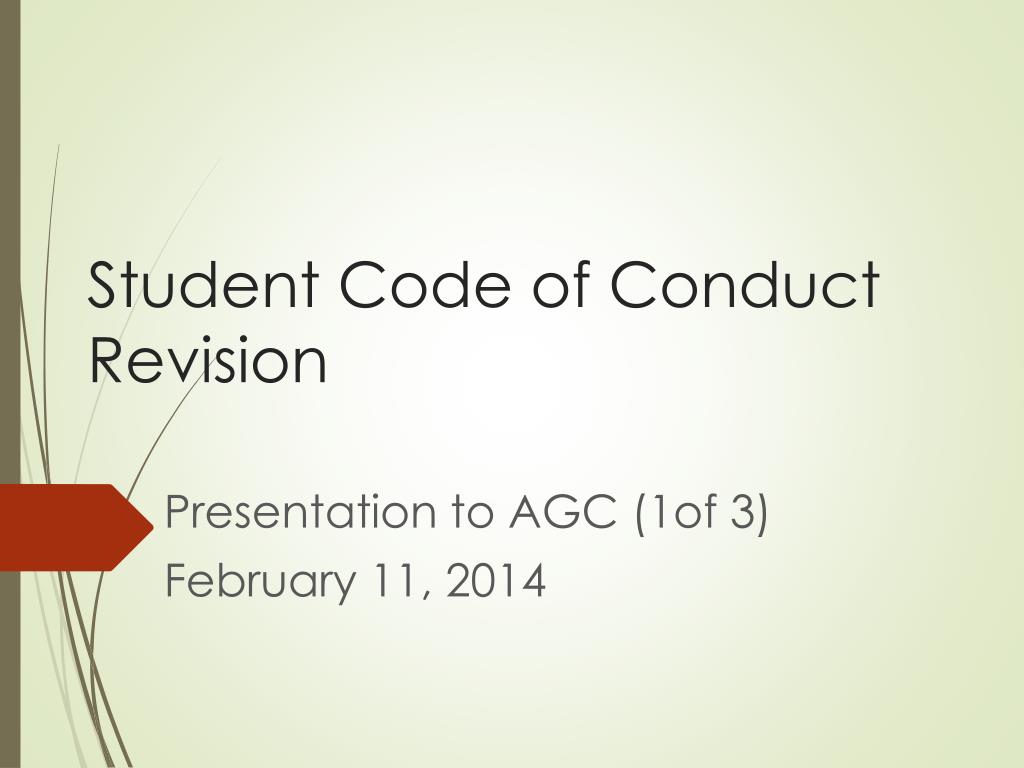 PPT - Student Code of Conduct Revision PowerPoint Presentation, free ... PPT - Student Code of Conduct Revision PowerPoint Presentation, free ...