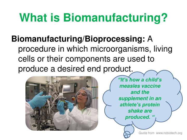 PPT - BIOMANUFACTURING PowerPoint Presentation - ID:6206763