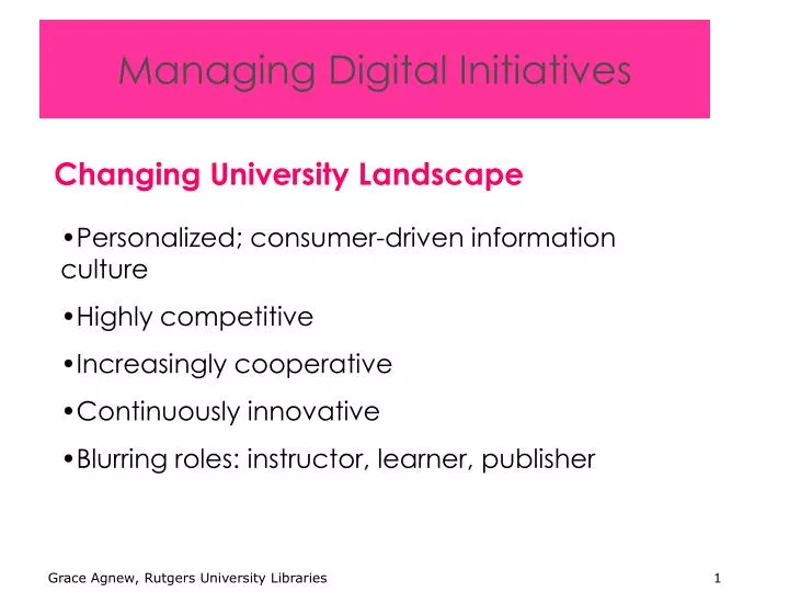 PPT - Managing Digital Initiatives PowerPoint Presentation, free ...