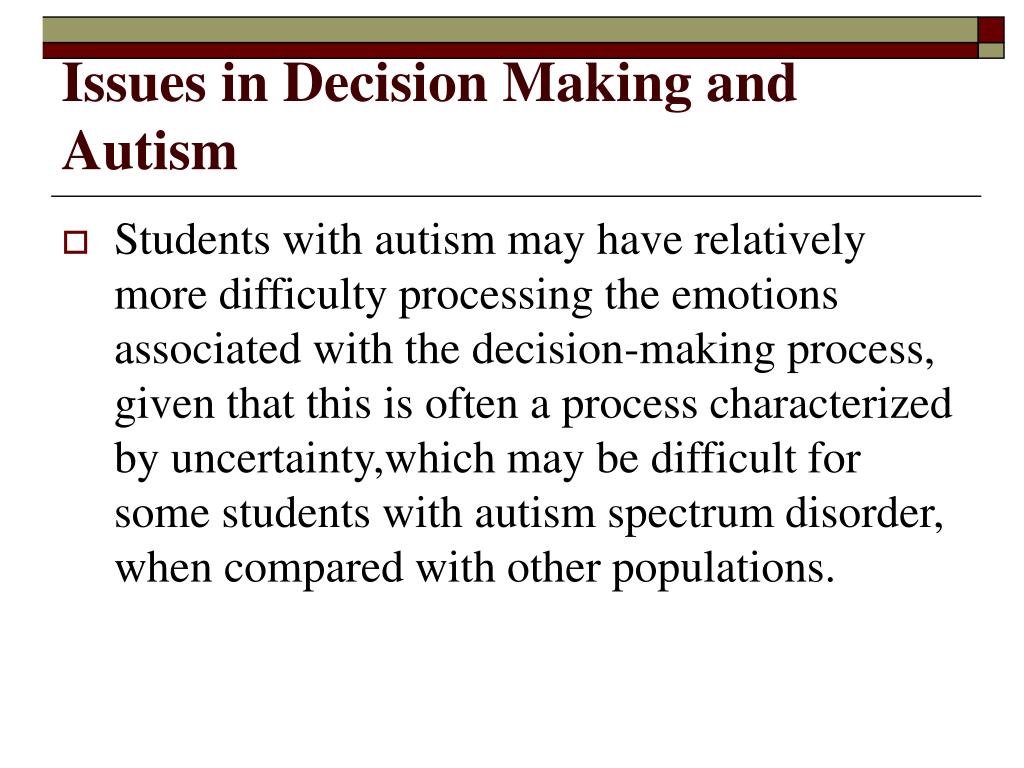 PPT - Promoting the Self-Determination of Youth and Adults with Autism ...