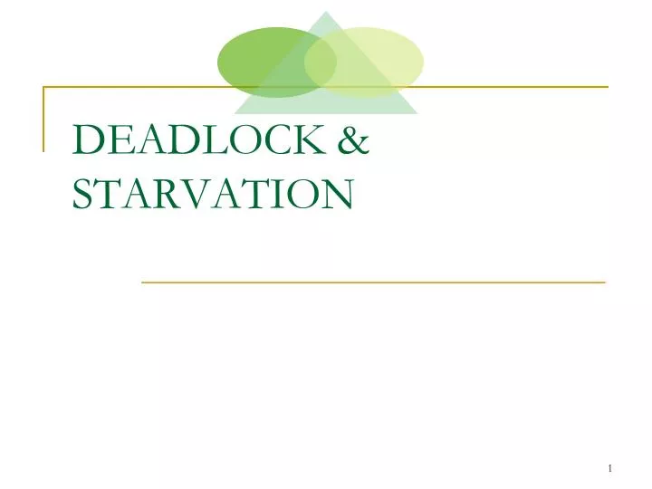 Ppt Deadlock And Starvation Powerpoint Presentation Free Download Id6208532