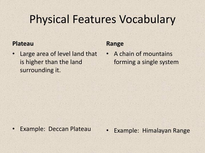 PPT - Physical Features Vocabulary PowerPoint Presentation - ID:6211798