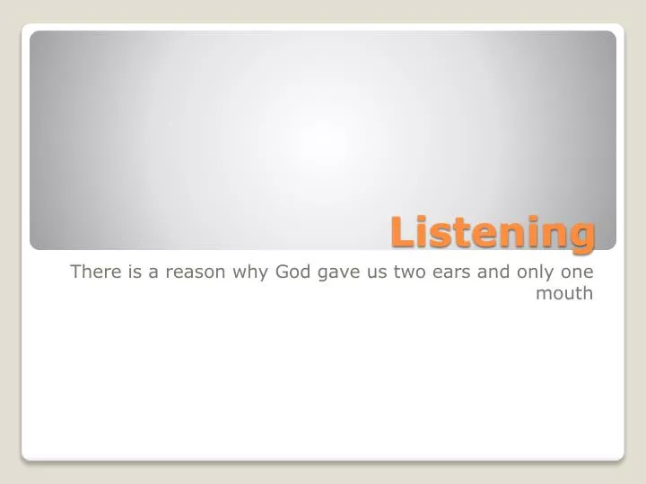 PPT - Listening PowerPoint Presentation, free download - ID:6211842