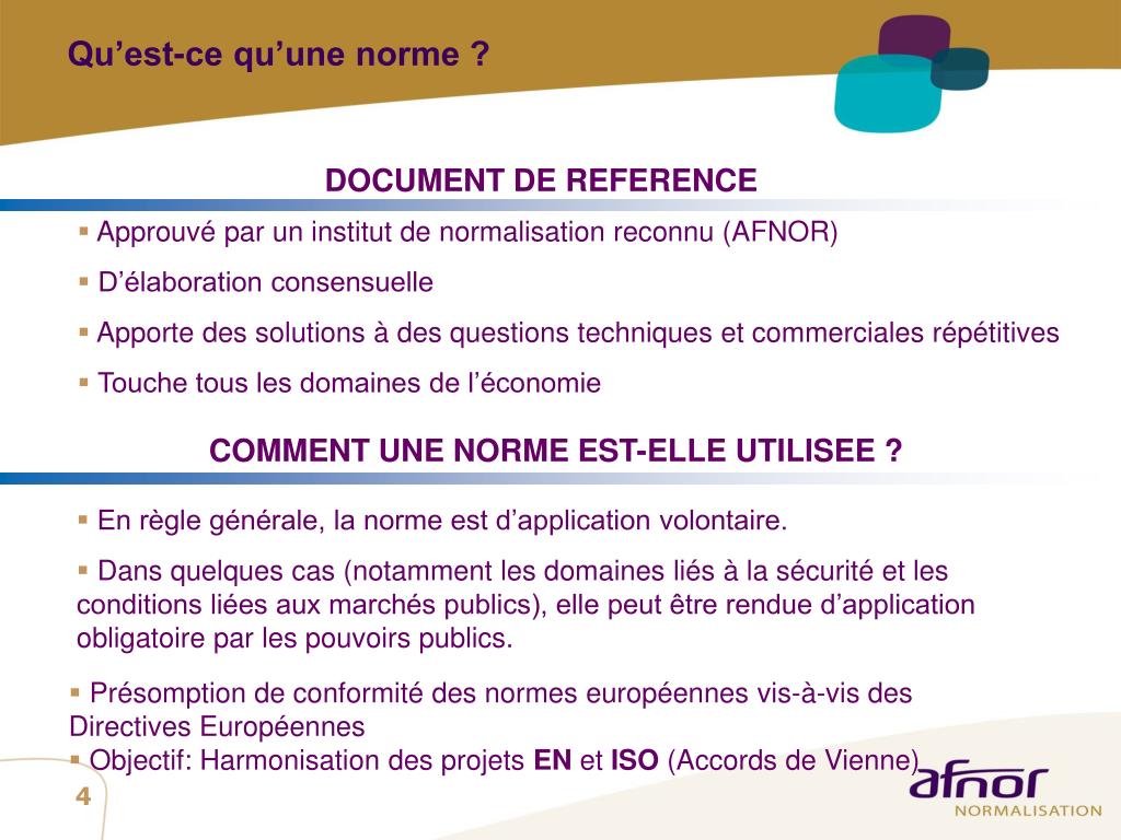 PPT - Mme Claudie CANON AFNOR Normalisation Chef de Projet PowerPoint ...
