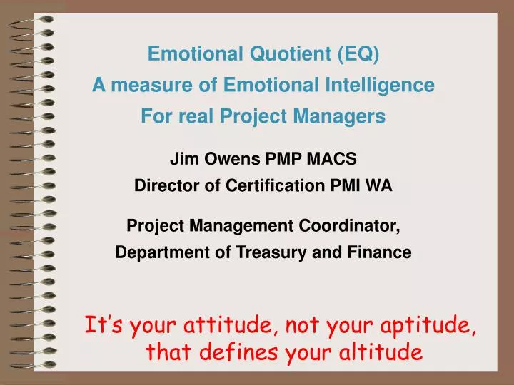 PPT - Emotional Quotient (EQ) A measure of Emotional Intelligence For ...