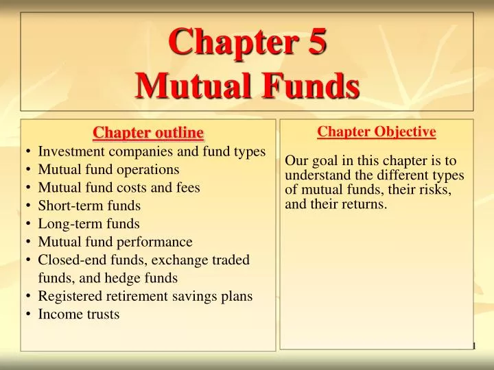 PPT - Chapter 5 Mutual Funds PowerPoint Presentation, free download ...