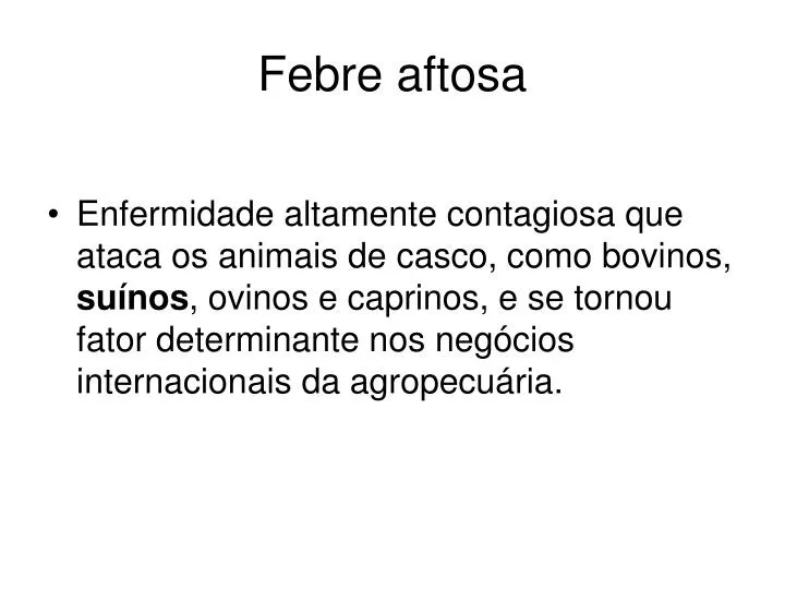 PPT - Febre aftosa PowerPoint Presentation, free download - ID:6213696