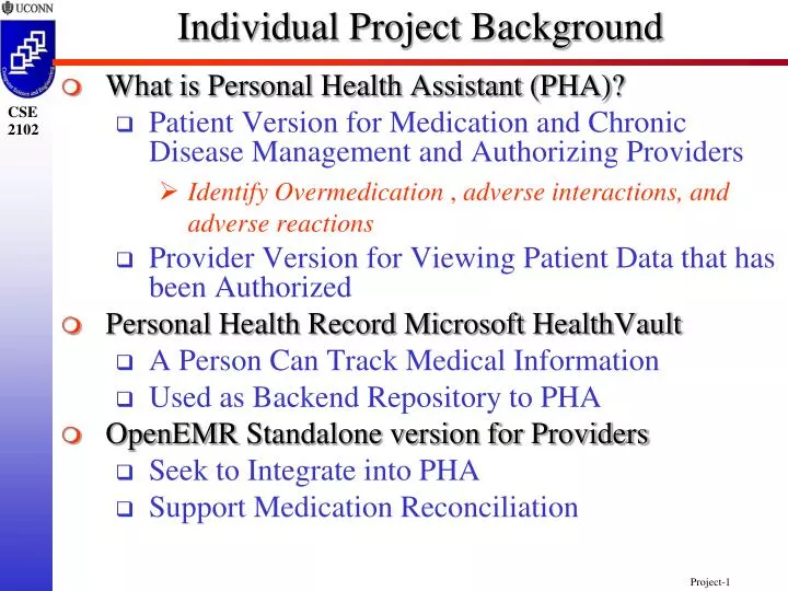 PPT - Individual Project Background PowerPoint Presentation, free ...