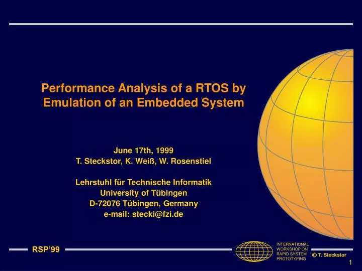 Ppt Performance Analysis Of A Rtos By Emulation Of An Embedded System 4211