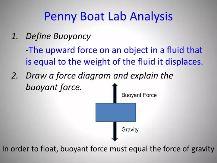 PPT - Penny Boat Lab Analysis PowerPoint Presentation, free download ...