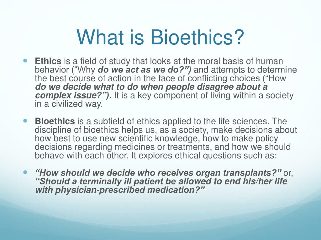 PPT - Ethics & Bioethics PowerPoint Presentation, free download - ID ...