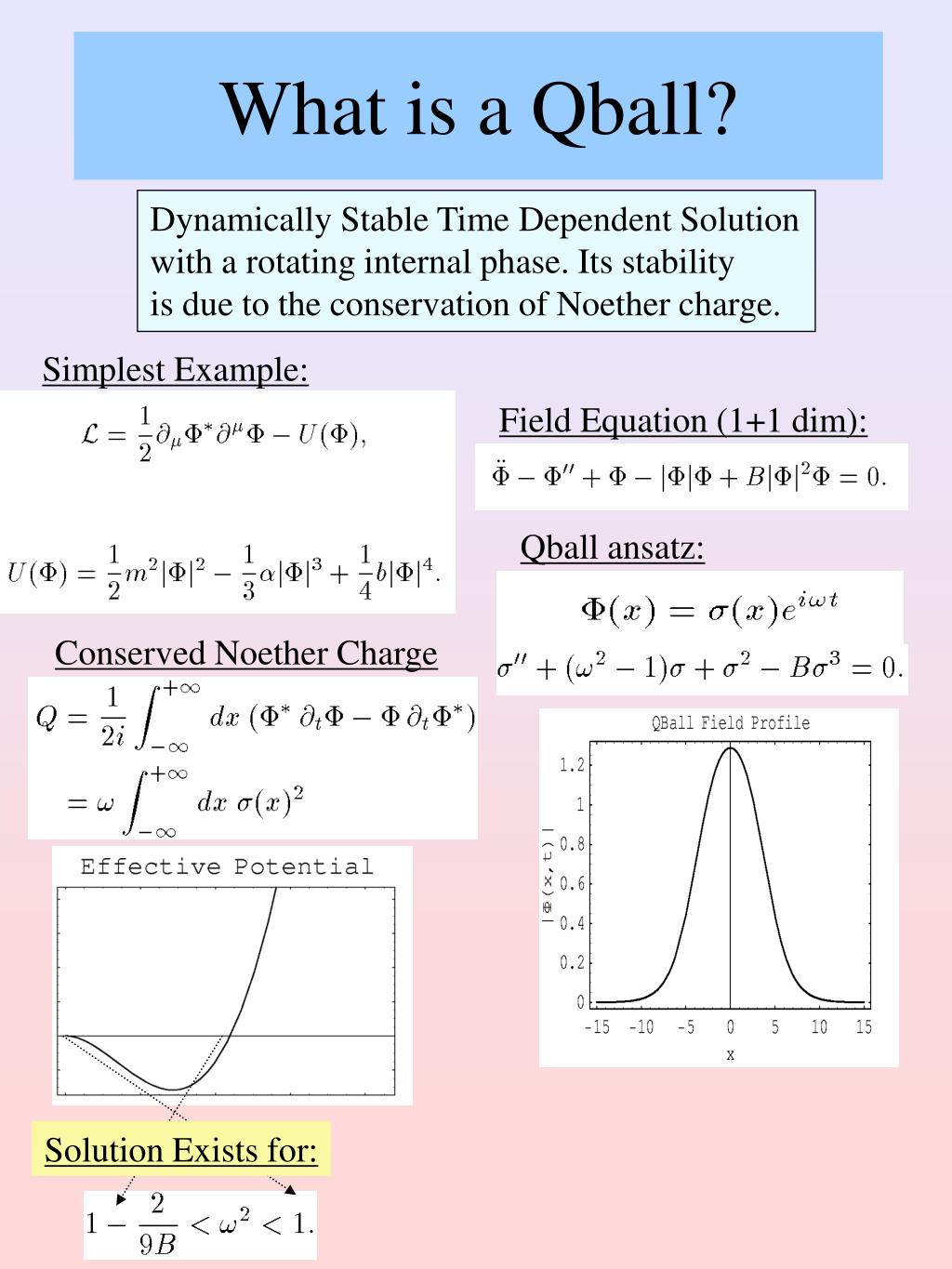 PPT - Evolution and Dynamics of Q Balls in Cosmology PowerPoint ...