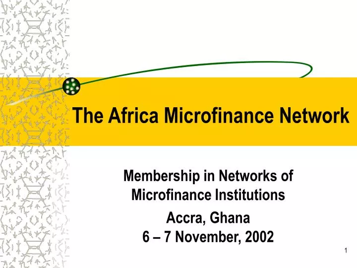 PPT - The Africa Microfinance Network PowerPoint Presentation, free ...