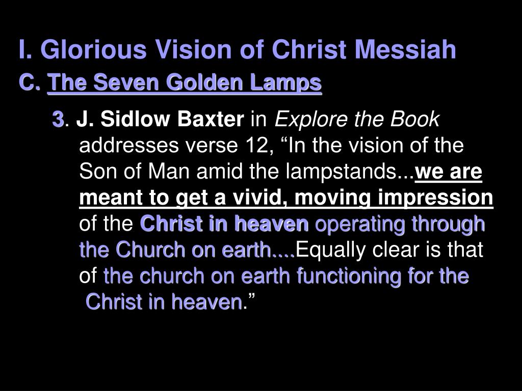 PPT - Welcome to the Revelation Study The Glorious Vision, Chapter one ...