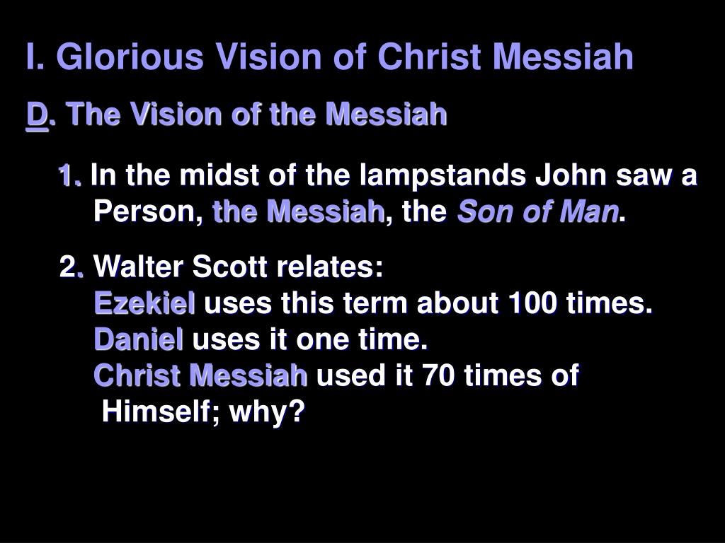 PPT - Welcome to the Revelation Study The Glorious Vision, Chapter one ...