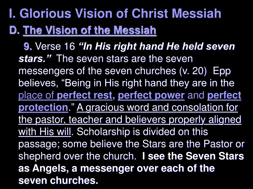 PPT - Welcome to the Revelation Study The Glorious Vision, Chapter one ...