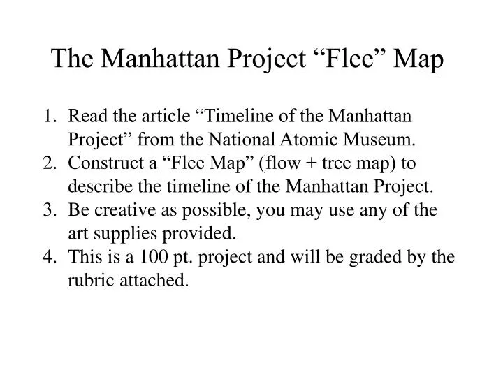 PPT - The Manhattan Project “Flee” Map PowerPoint Presentation, free ...