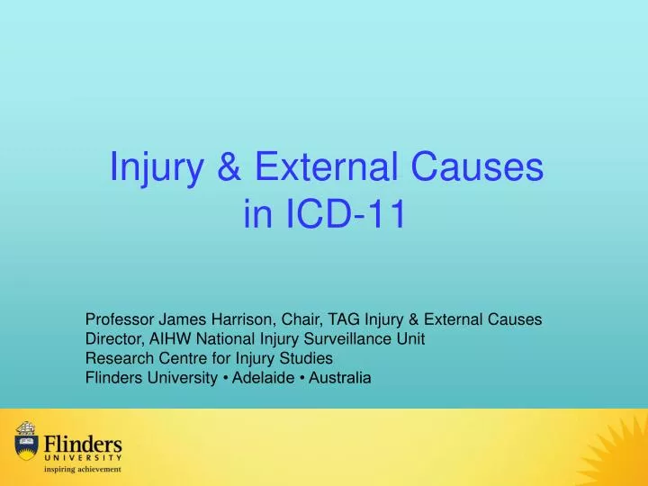 PPT - Injury & External Causes in ICD-11 PowerPoint Presentation, free ...