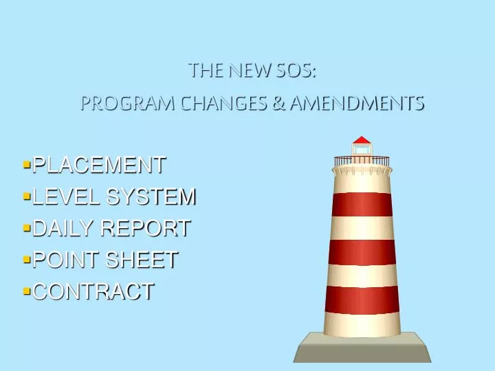 PPT - THE NEW SOS: PROGRAM CHANGES & AMENDMENTS PowerPoint Presentation ...