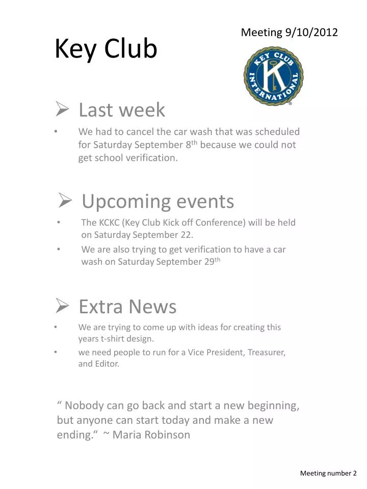 PPT - Key Club PowerPoint Presentation, free download - ID:6219094