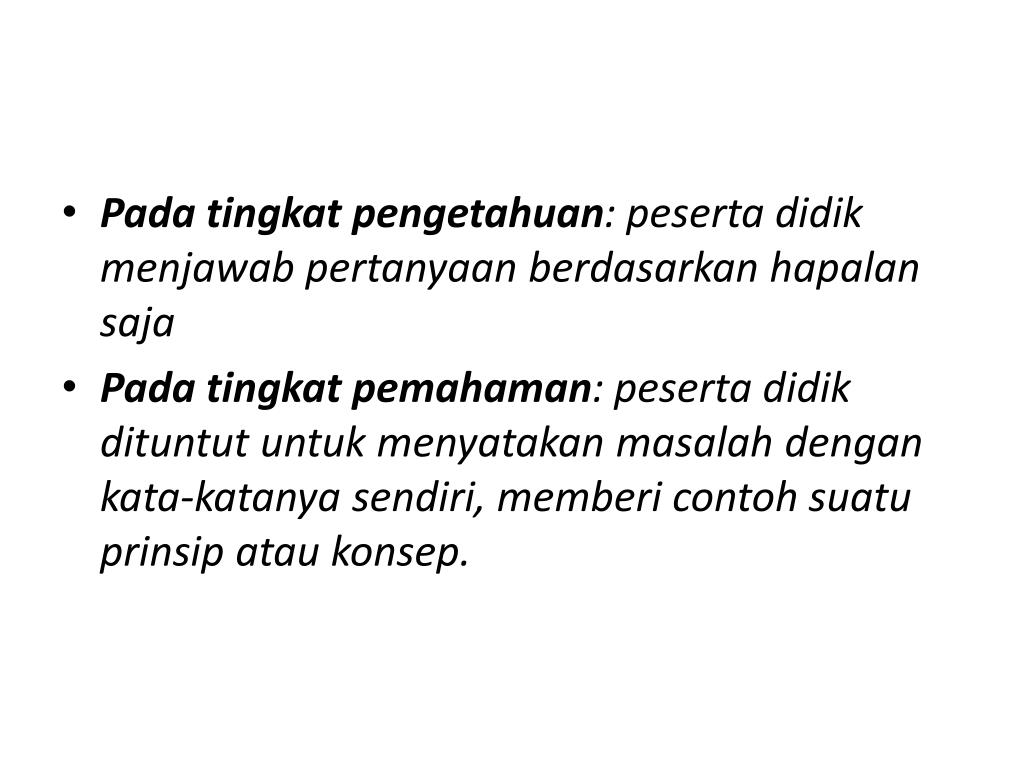 PPT - Taksonomi Tujuan Pendidikan (Teori Bloom) PowerPoint Presentation ...