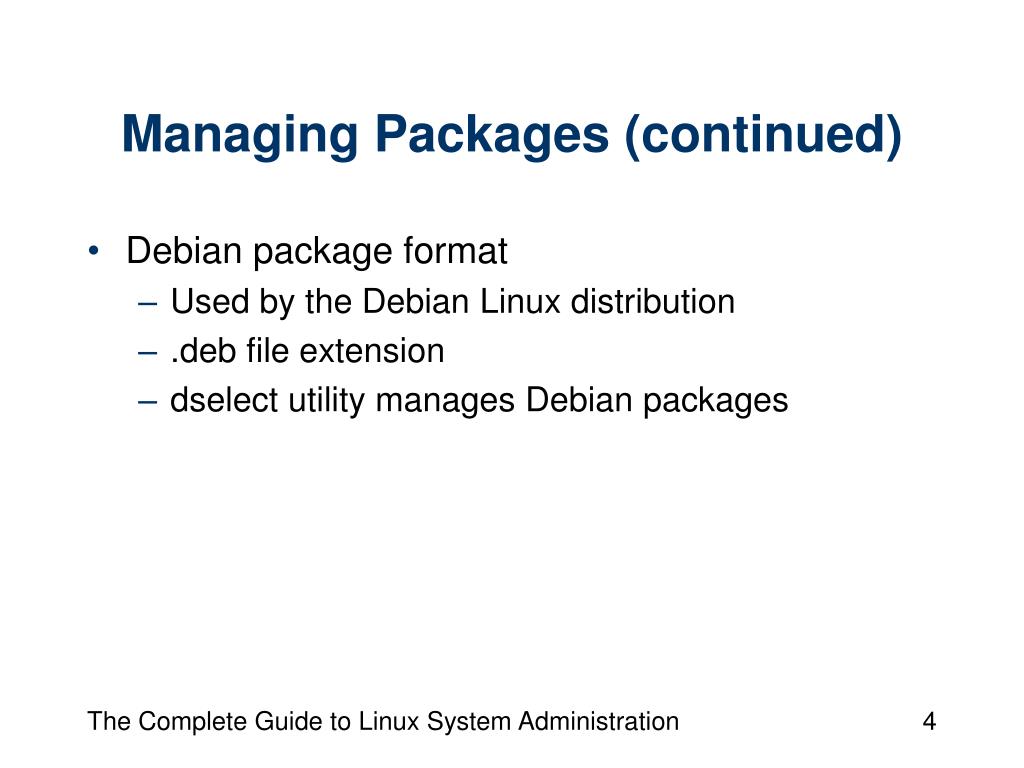 PPT - Chapter 10: Managing Software Packages and File Systems ... PPT - Chapter 10: Managing Software Packages and File Systems ...