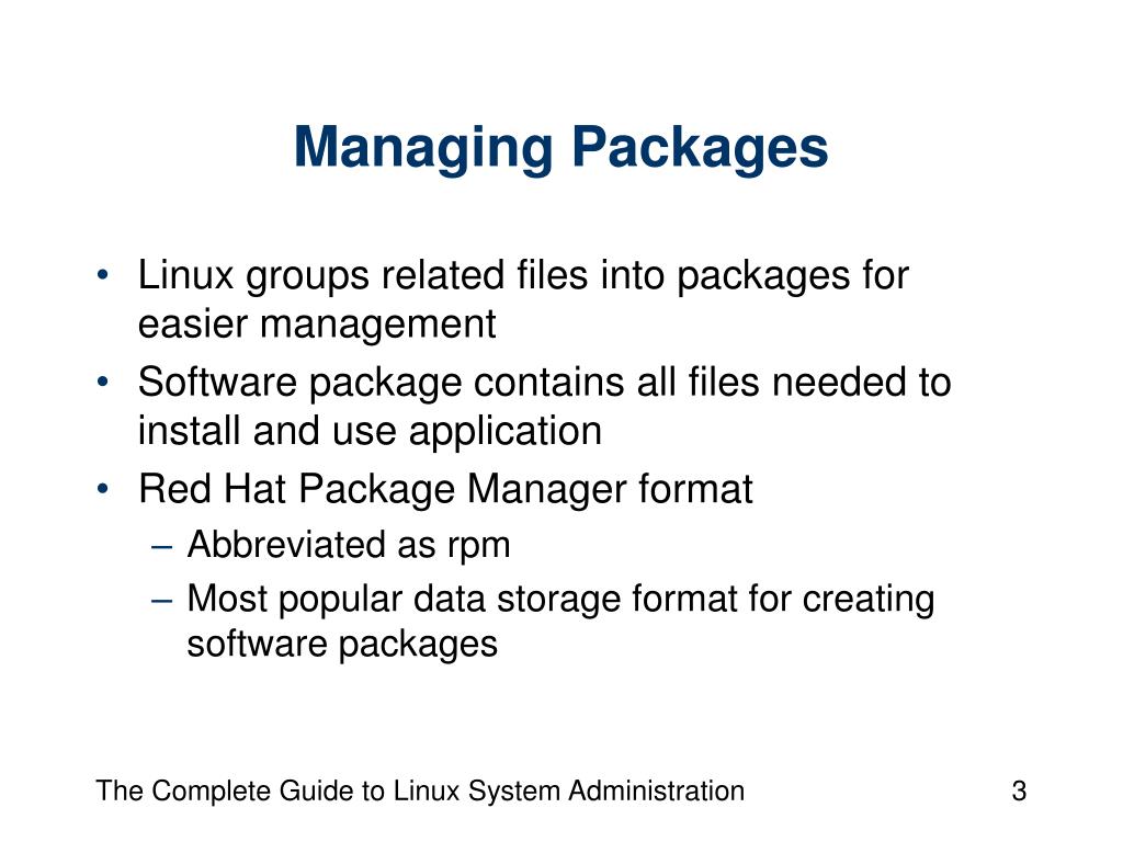 PPT - Chapter 10: Managing Software Packages and File Systems ... PPT - Chapter 10: Managing Software Packages and File Systems ...