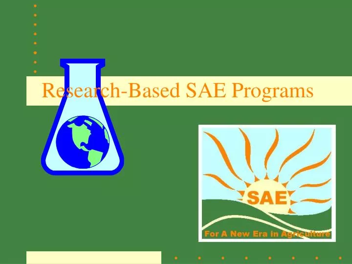 PPT - Research-Based SAE Programs PowerPoint Presentation, free ...