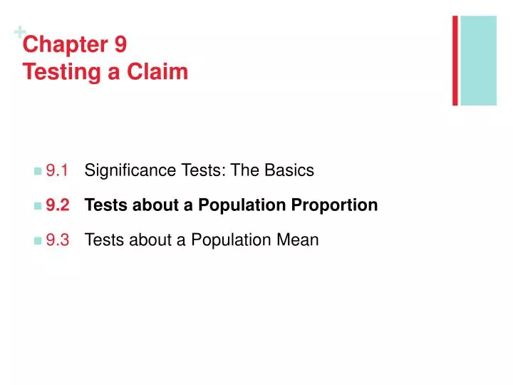 PPT - Chapter 9 Testing a Claim PowerPoint Presentation, free download ...