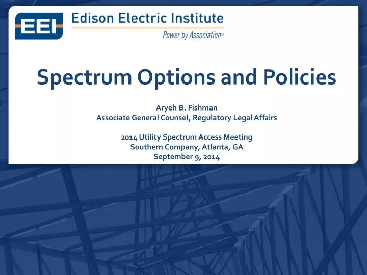 PPT - Spectrum Options and Policies PowerPoint Presentation, free ...