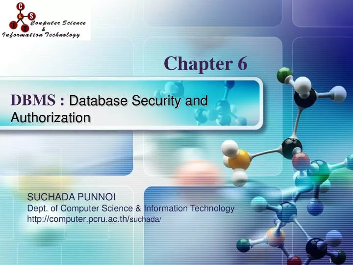 PPT - DBMS : Database Security and Authorization PowerPoint Presentation - ID:6224019