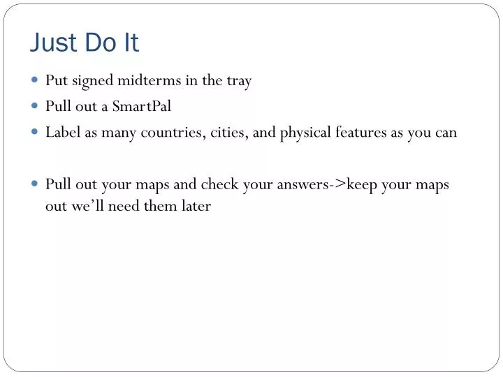 PPT - Just Do It PowerPoint Presentation, free download - ID:6224211