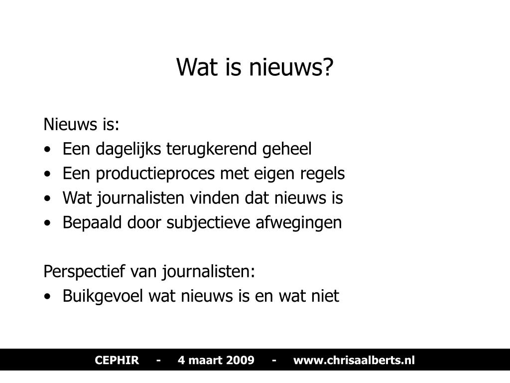 PPT - Onderzoek in het nieuws? Kansen en bedreigingen PowerPoint ...