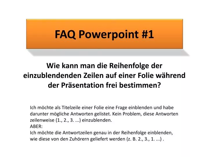 PPT - FAQ Powerpoint #1 PowerPoint Presentation, free download - ID:6225036