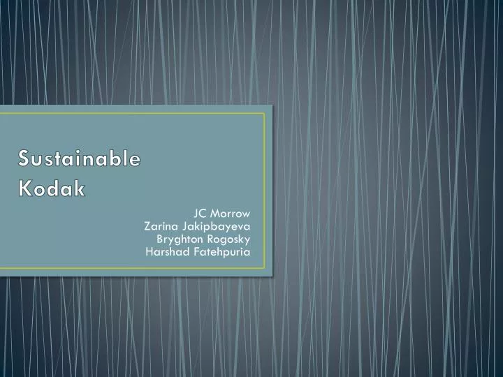 PPT - Sustainable Kodak PowerPoint Presentation, free download - ID:6225868