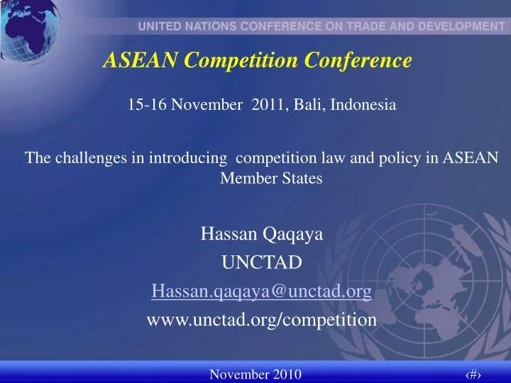 PPT - ASEAN Competition Conference PowerPoint Presentation, free ...
