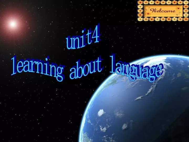 PPT - unit4 learning about language PowerPoint Presentation, free ...