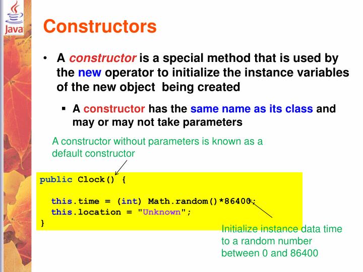 Ppt Constructors Method Overloading Class Members Static Variables Static Methods Powerpoint 5289
