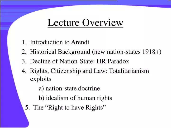 PPT - Lecture Overview PowerPoint Presentation, free download - ID:6228130