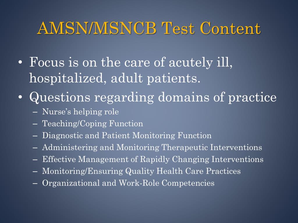 PPT - Medical-Surgical Nursing Certification “What’s the point ...