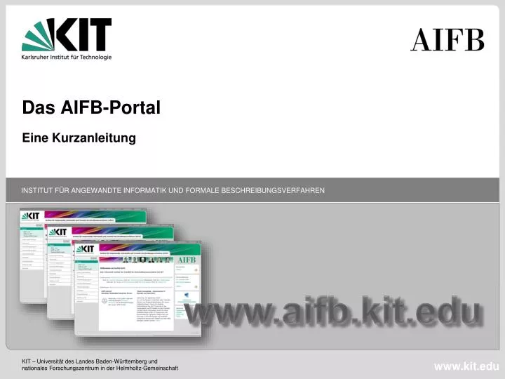 PPT - Das AIFB-Portal PowerPoint Presentation, free download - ID:6228241