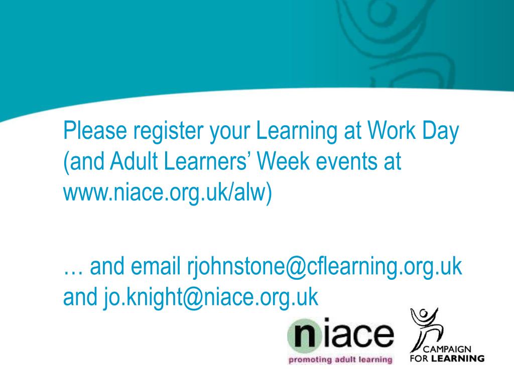 PPT - Planning for Adult Learning Week Wednesday 15 th March PowerPoint ...
