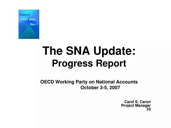 PPT - The SNA Update: Progress Report OECD Working Party on National ...