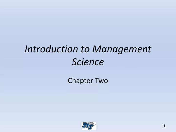 PPT - Introduction to Management Science PowerPoint Presentation, free ...