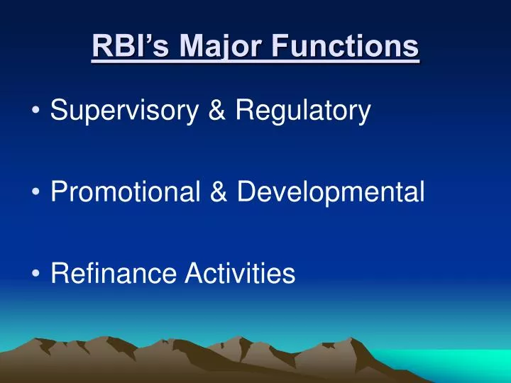 PPT - RBI’s Major Functions PowerPoint Presentation, free download - ID ...