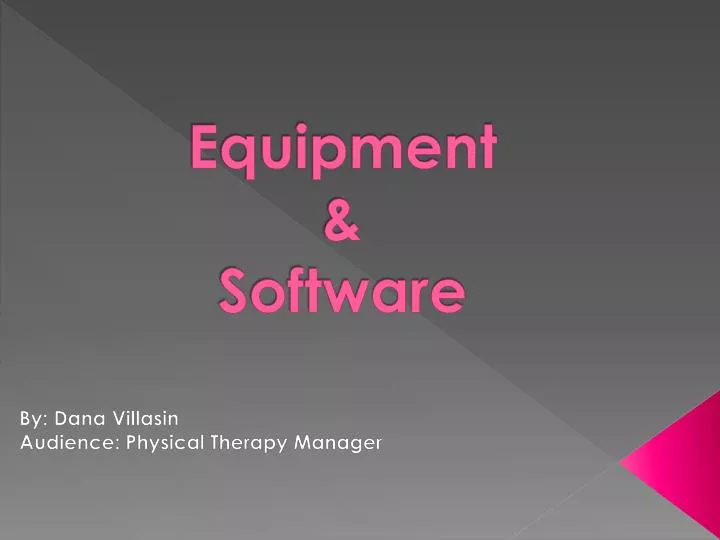 PPT - Equipment & Software PowerPoint Presentation, free download - ID ...